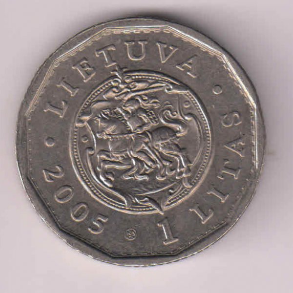 Lithuania - 1 litas 2005 xf coin - KB Coins & Currencies