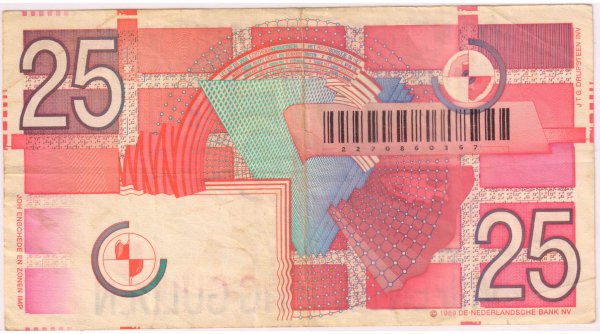 Netherlands - 25 gulden vf currency note - KB Coins & Currencies