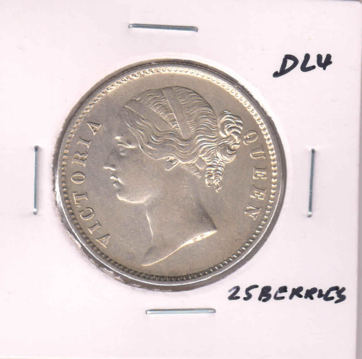 East India co. rupee 1840 divided legend 25 berries silver coin DL4 ...