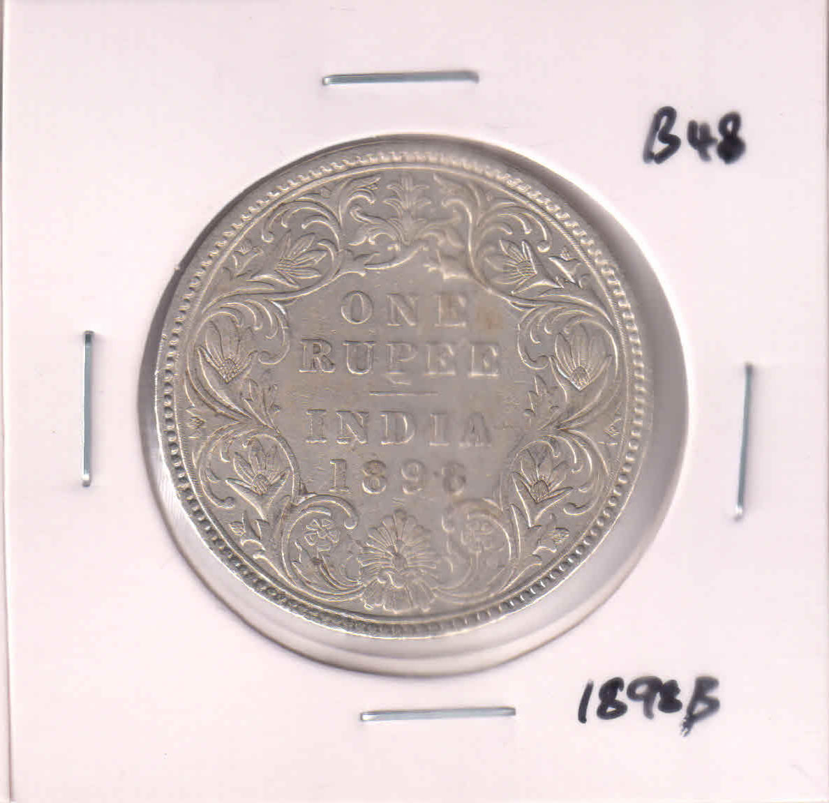 India British - rupee 1898 B incused silver coin B48 - KB Coins ...