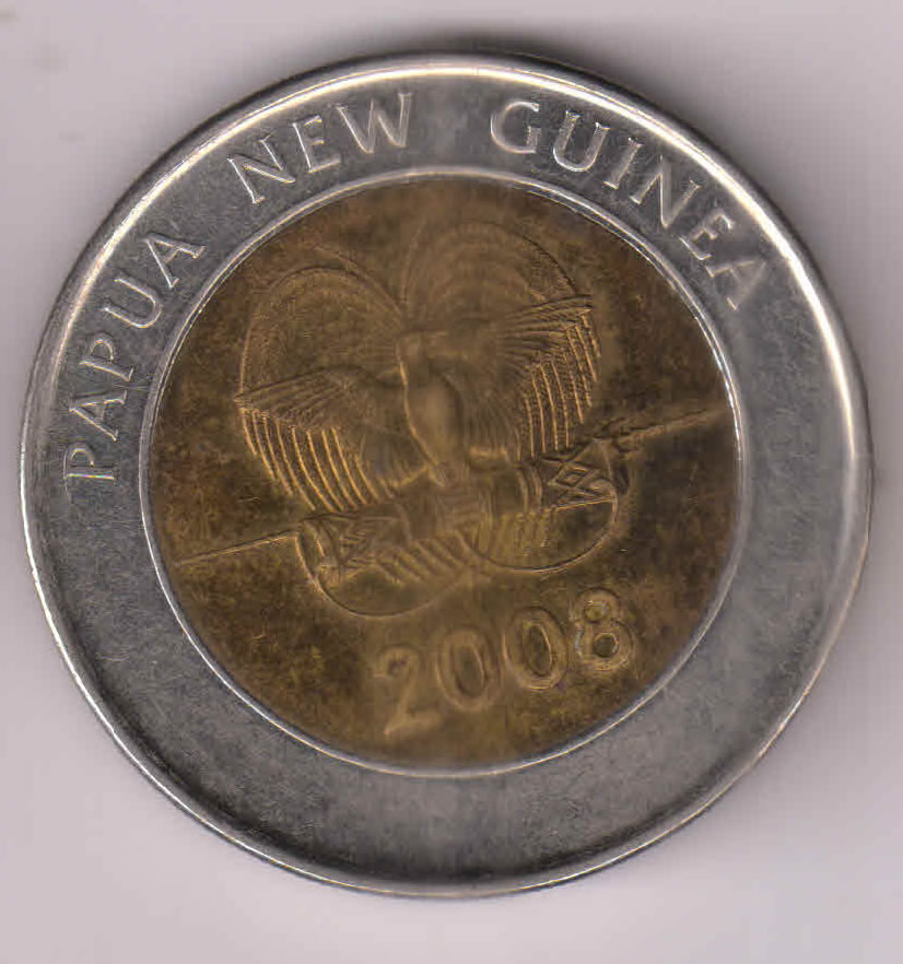 Papua New Guinea - 2 kina 2008 Vf Commemorative bimetal coin - KB Coins ...