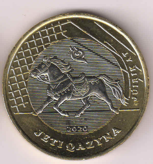 Kazakhstan 100 tenge 2020 unc bimetal coin - KB Coins & Currencies