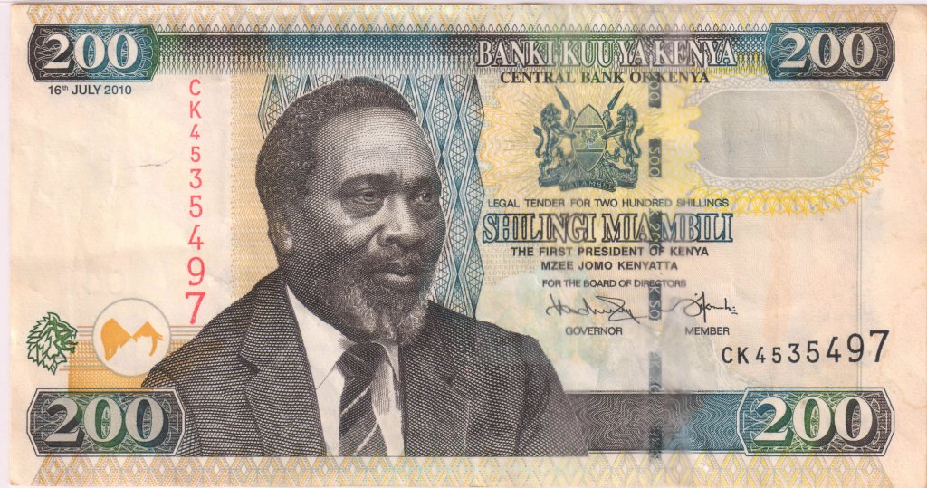 Kenya 200 shilling 2010 vf currency note - KB Coins & Currencies