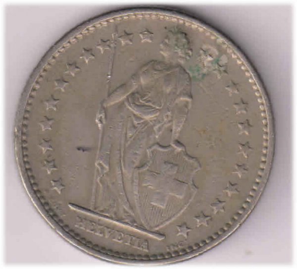 Switzerland - 1 franc 1968 cn coin - KB Coins & Currencies