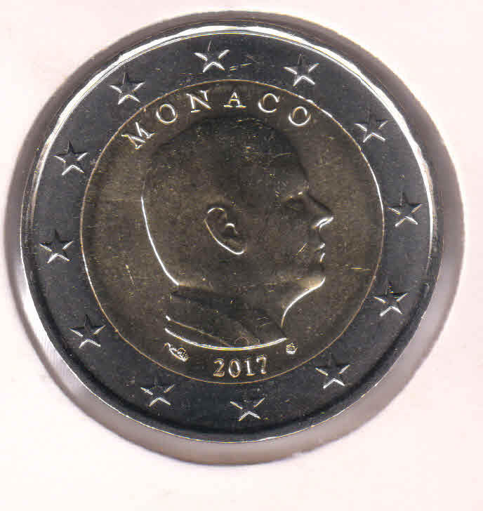 Monaco - 2 euro 2017 unc bimetal coin - KB Coins & Currencies