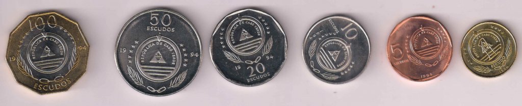 Cape Verde - set of 6 coins ( 1 bimetal) - KB Coins & Currencies