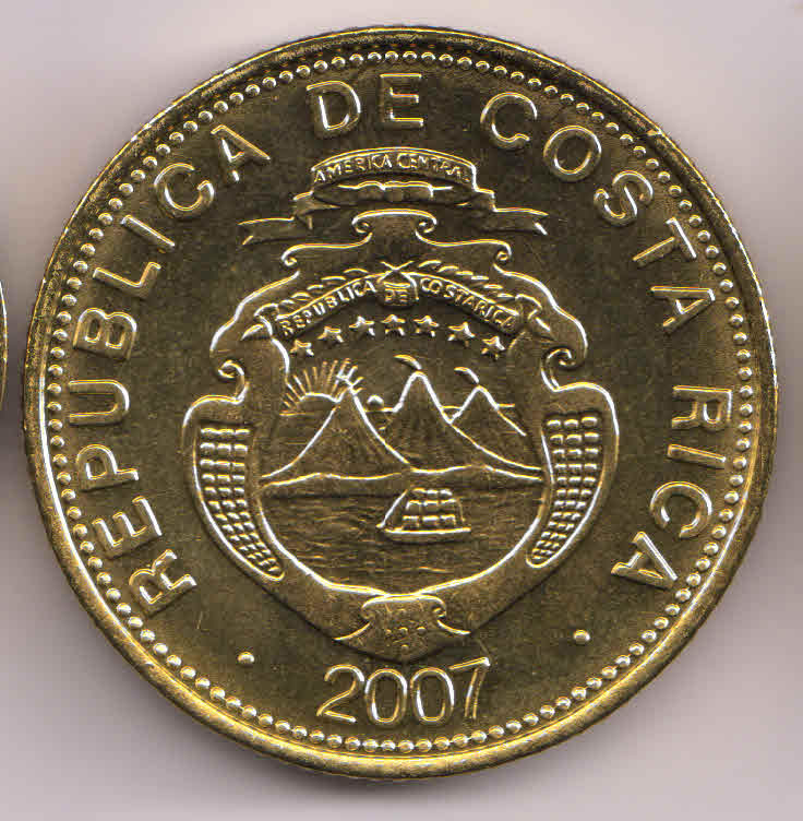 Costa Rica - 100 colons 2007 unc coin - KB Coins & Currencies