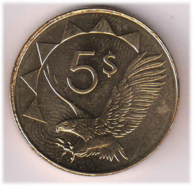 Namibia - 5 $ 2015 unc coin - KB Coins & Currencies