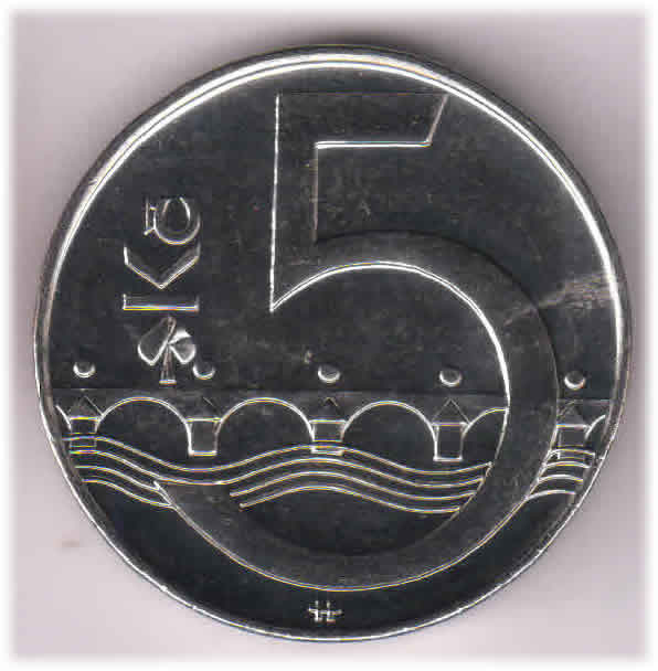 Czech rep. 5 kc 2014 unc coin - KB Coins & Currencies