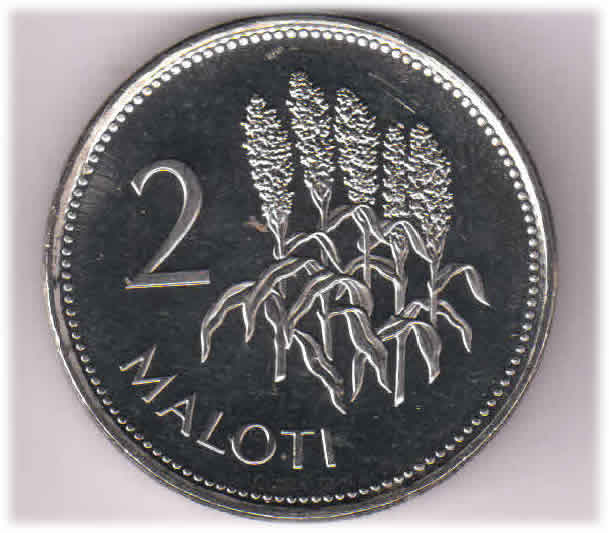 Lesotho - 2 Maloti 1998 unc steel coin - KB Coins & Currencies