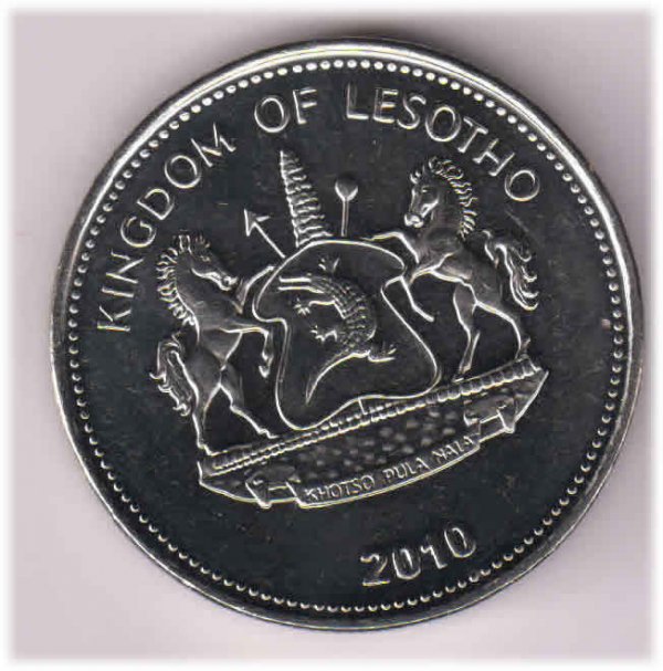 Lesotho - 5 Maloti 1998 unc steel coin - KB Coins & Currencies