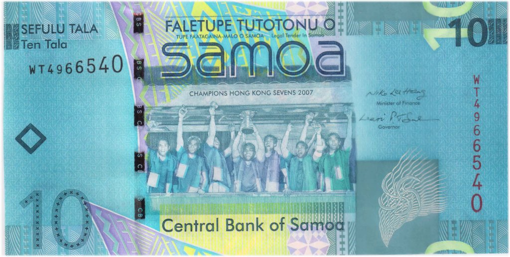 Samoa – 10 tala , unc 2007 unc currency note - KB Coins & Currencies