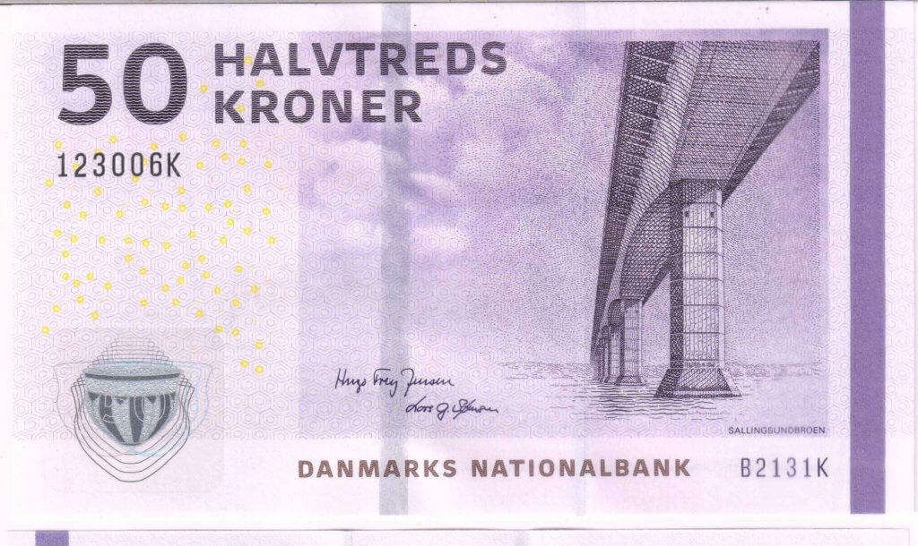 Denmark - 50 kroner 2009 unc currency note - KB Coins & Currencies