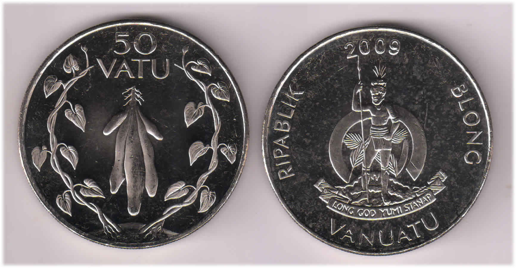 Vanuatu – 50 vatu 2009 unc coin - KB Coins & Currencies