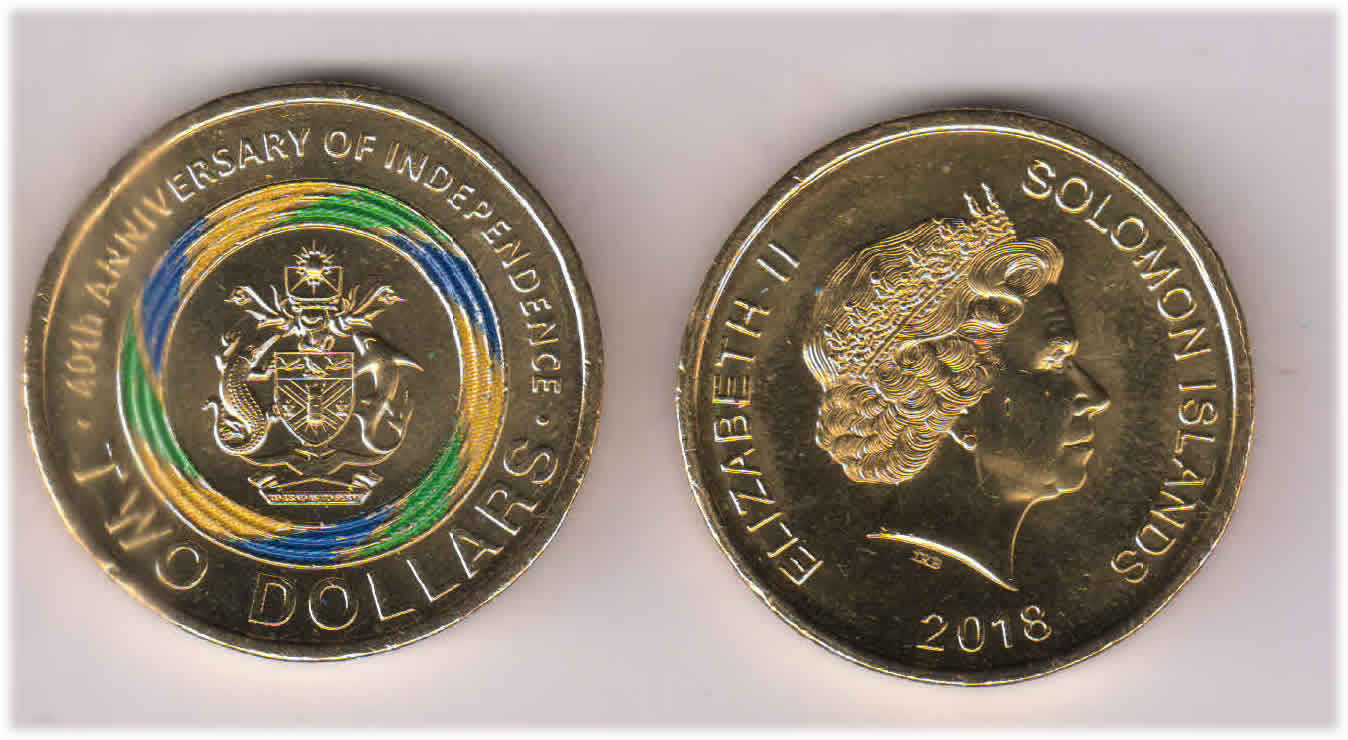 Solomon Islands - 2 dollars 2019 color unc coin - KB Coins & Currencies