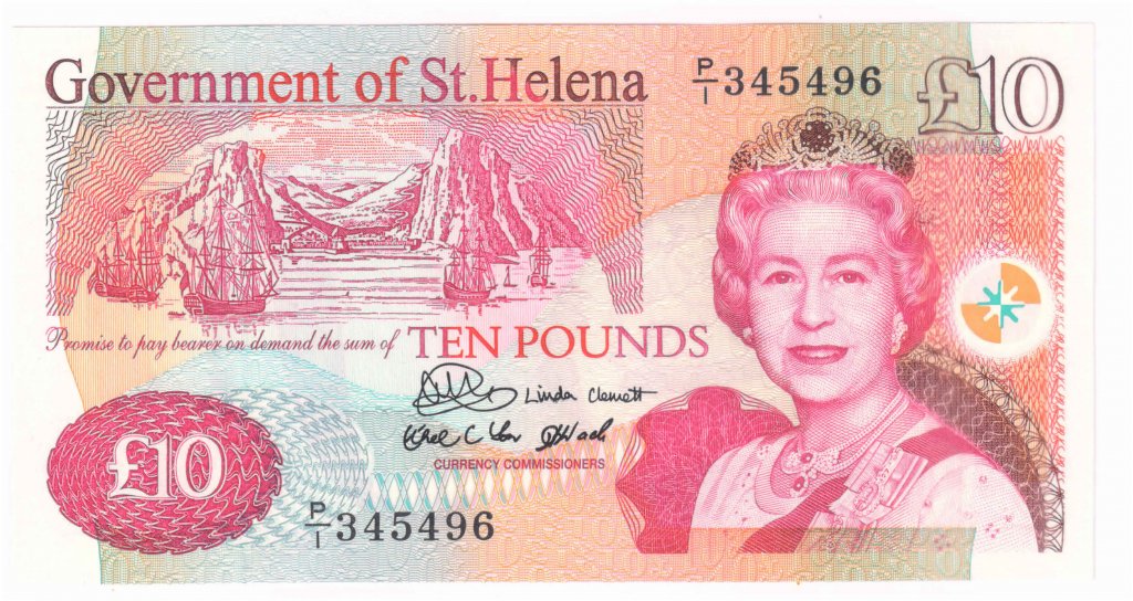 St. Helena 10 pounds 2004 unc currency note - KB Coins & Currencies