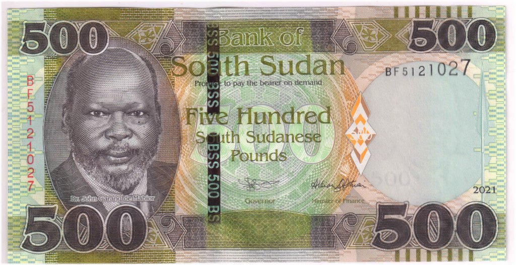 South Sudan - 500 ss pounds 2021 unc currency note - KB Coins & Currencies