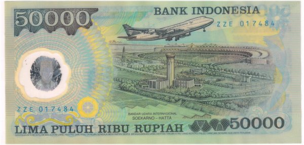 Indonesia - 50000 rupiah 1993 commemorative rare unc polymer currency ...