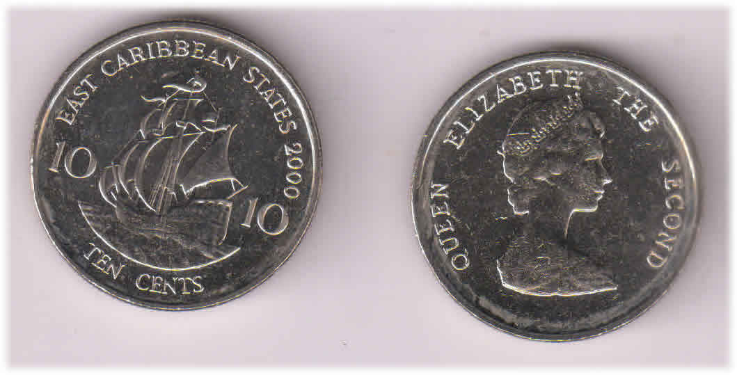 East Caribbean states - 10 cents 2000 unc coin - KB Coins & Currencies