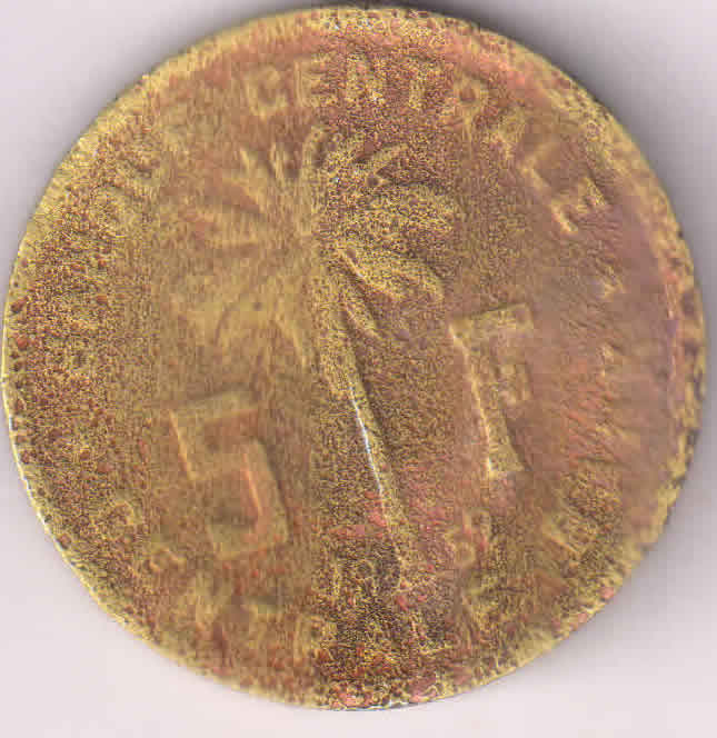 Belgian Congo - 5 francs 1952 vf- coin C30 - KB Coins & Currencies