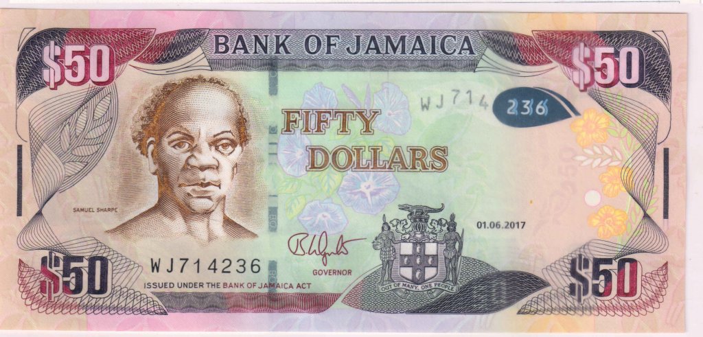 Jamaica - 50$ 2017 - 19 unc currency note - KB Coins & Currencies