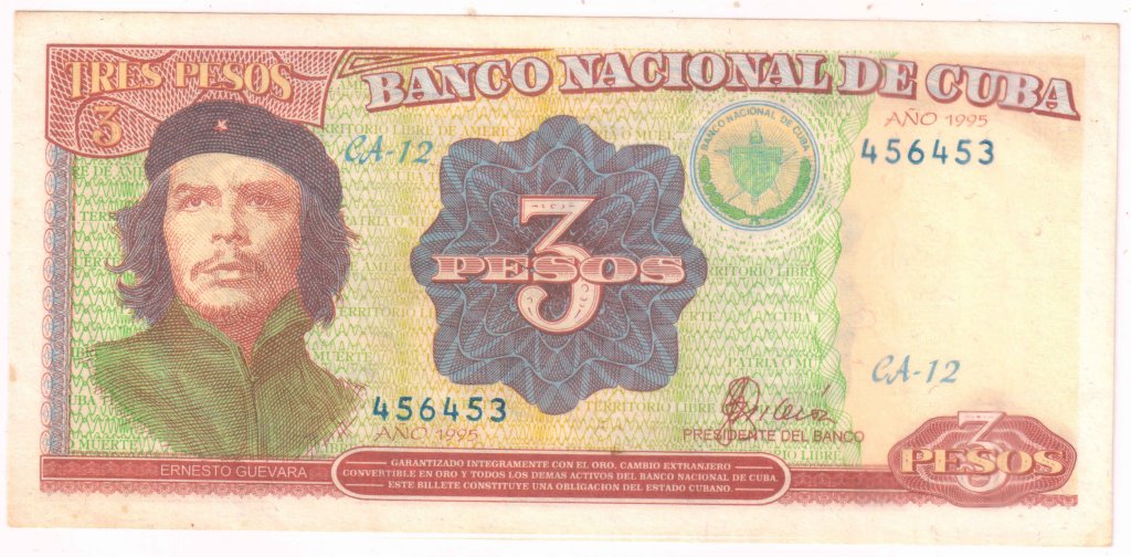 Cuba - 3 pesos 1995 ("Che Guevara " ) aunc currency note - KB Coins ...