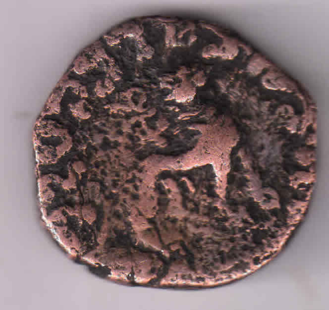 Indo Scythian kingdom Azess II 35 BC - 12 BC , 5 chalkon copper 10.41 g ...