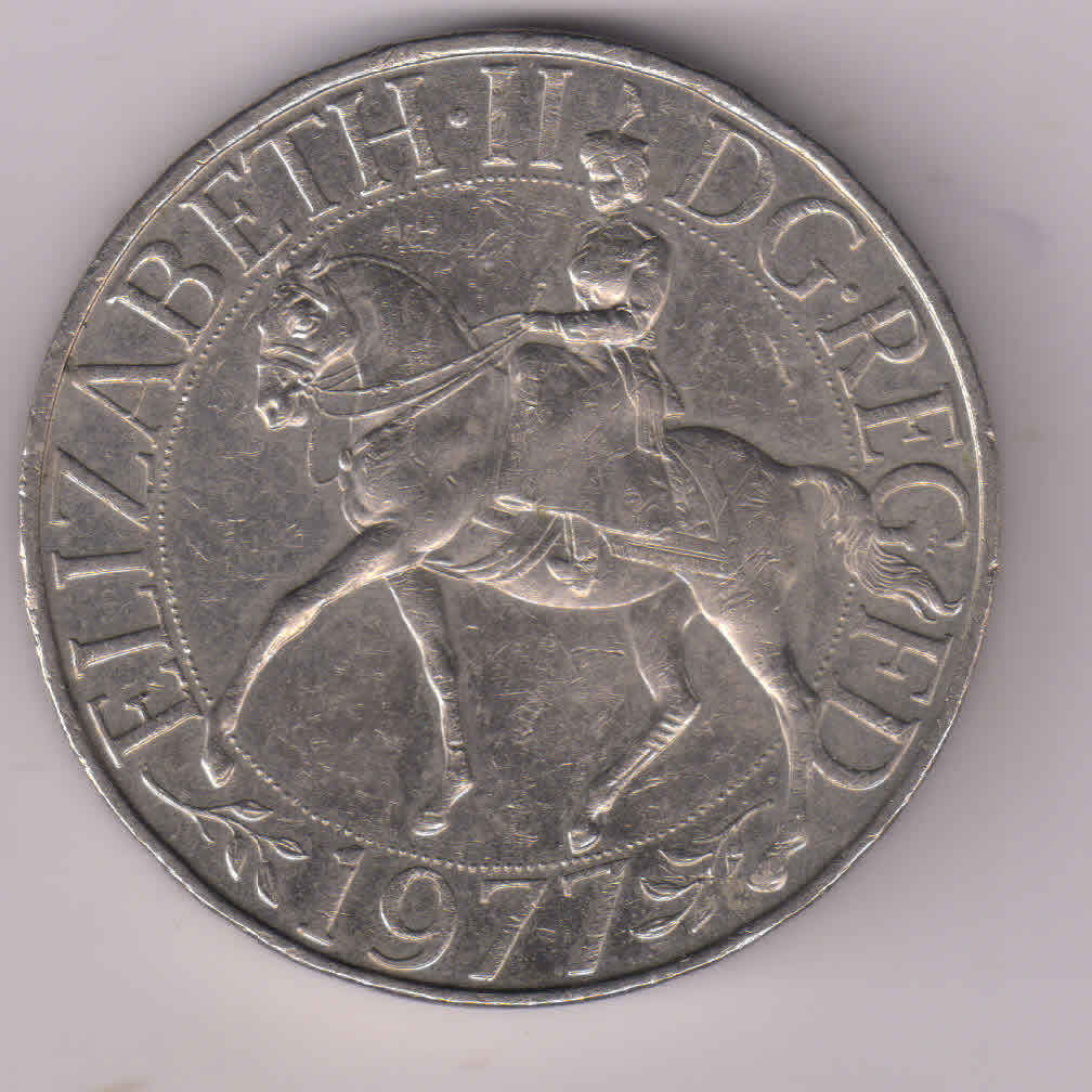 United Kingdom 25 pence - 1953 , Elizabeth II xf coin , (British ...