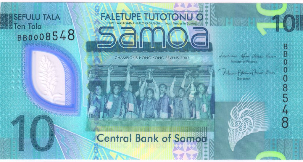 Samoa – 10 tala , unc polymer currency note - KB Coins & Currencies