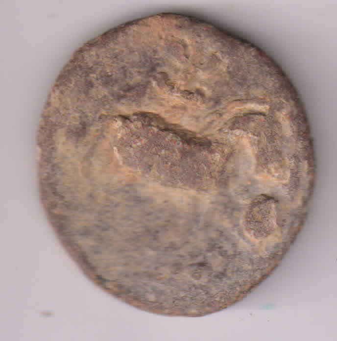 Hiranyaka Dynasty – Horse facing Rt. 350 – 300 bc lead coin H9A - KB ...