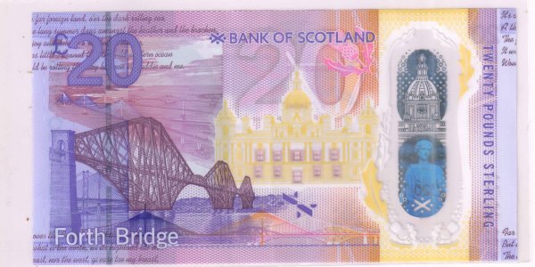 Scotland 20 pounds 2021 unc polymer currency note - KB Coins & Currencies