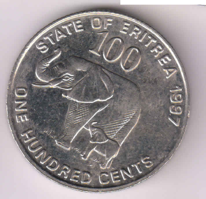 Eritrea 100 cents 1997 unc coin - KB Coins & Currencies