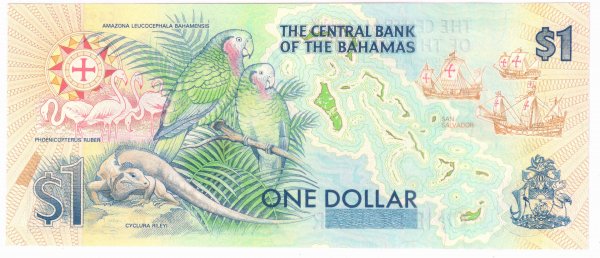 Bahamas - 1 Dollar Christopher Columbus 1992 scarce unc note - KB Coins ...