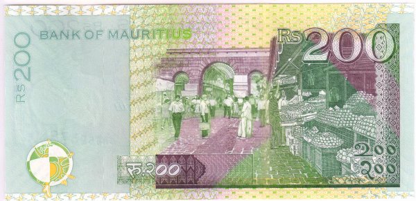 Mauritius 200 rupees 2017 unc currency note - KB Coins & Currencies