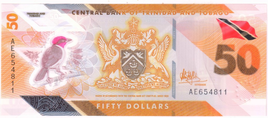 Trinidad and Tobago - 50 dollars 2020 unc polymer currency note - KB ...