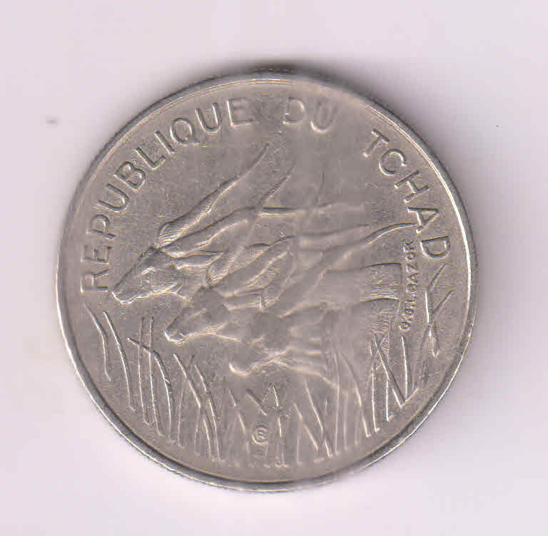 Chad - 100 francs 1971 Vf , scarce coin - KB Coins & Currencies