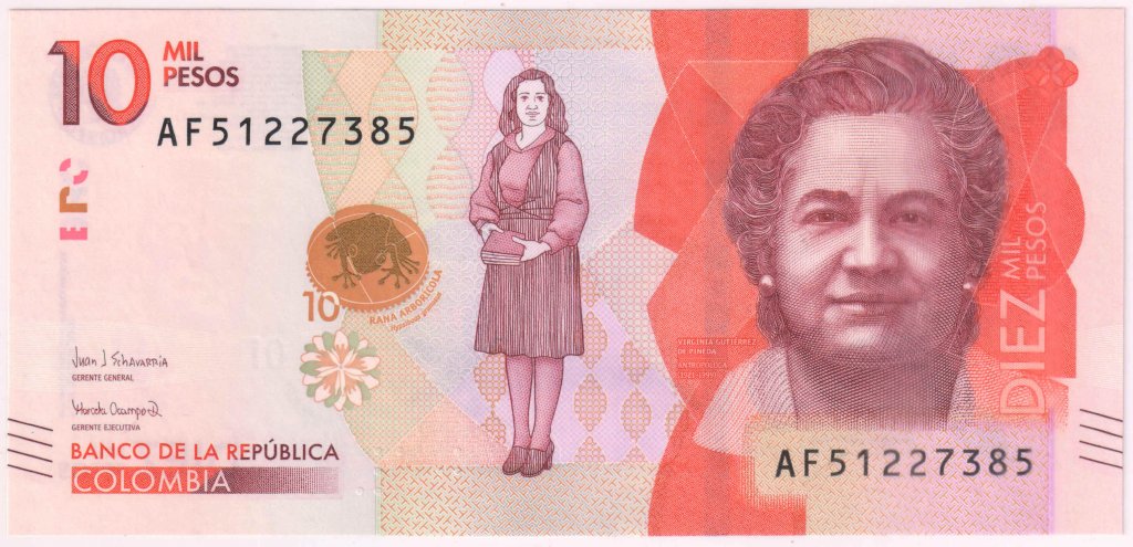 Colombia – 10 mill psos 2018 unc currency note - KB Coins & Currencies
