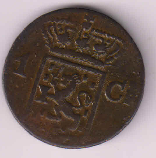 Netherlands East Indies 1 cent, 1840 w mint mark (Surabaya) coin N3a ...