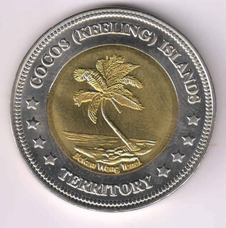 Cocos Island - 5 dollars 2004 bimetal unc coin - KB Coins & Currencies