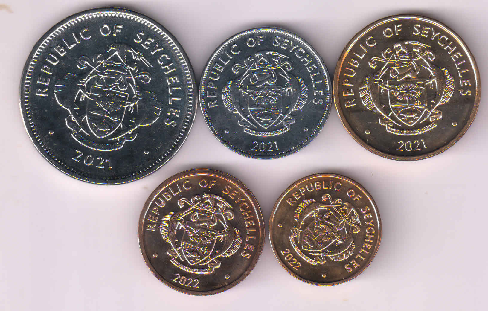 Seashells set of 5 unc coins - KB Coins & Currencies