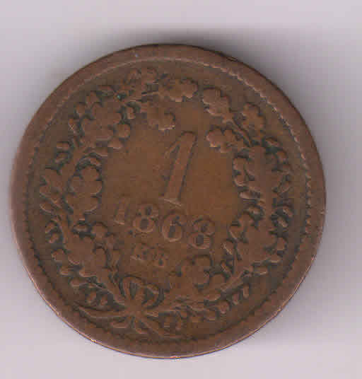 Hungary Kingdom - 1 Kreuzer - Francis Joseph I , 1868 copper coin - KB ...