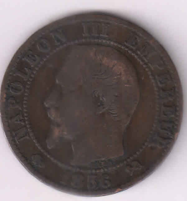 France - 5 Centimes - Napoleon III , 1856 copper coin - KB Coins ...