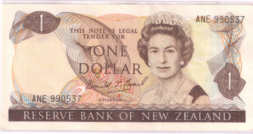 New Zealand - 1 dollar 1981 - 92 xf+ currency note - KB Coins & Currencies