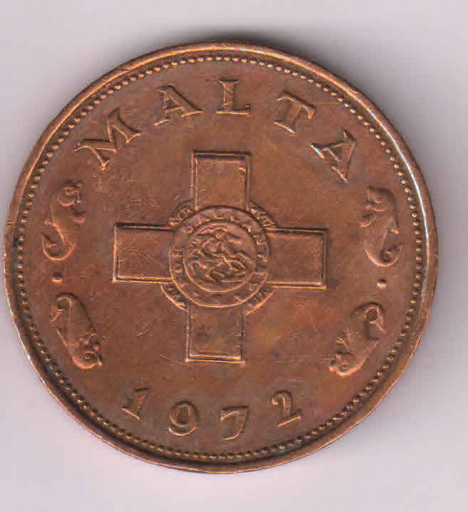 Malta 1 cent 1972 vf coin - KB Coins & Currencies