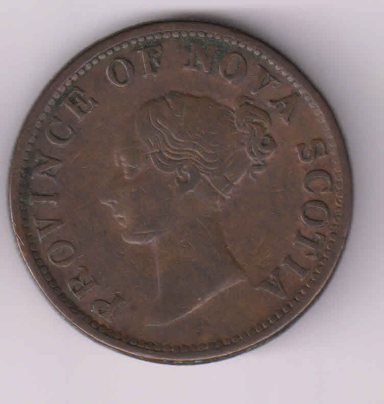 Canadian provinces › Nova Scotia 1 Penny - Victoria 1840 xf token coin ...