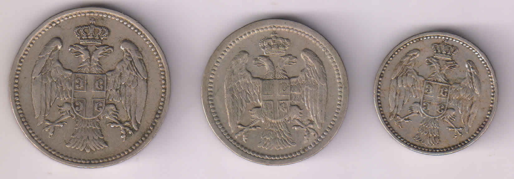 Serbia Kingdom set of 5,10, 20 para 1883-1917 ,set of 3 coins - KB Coins & Currencies