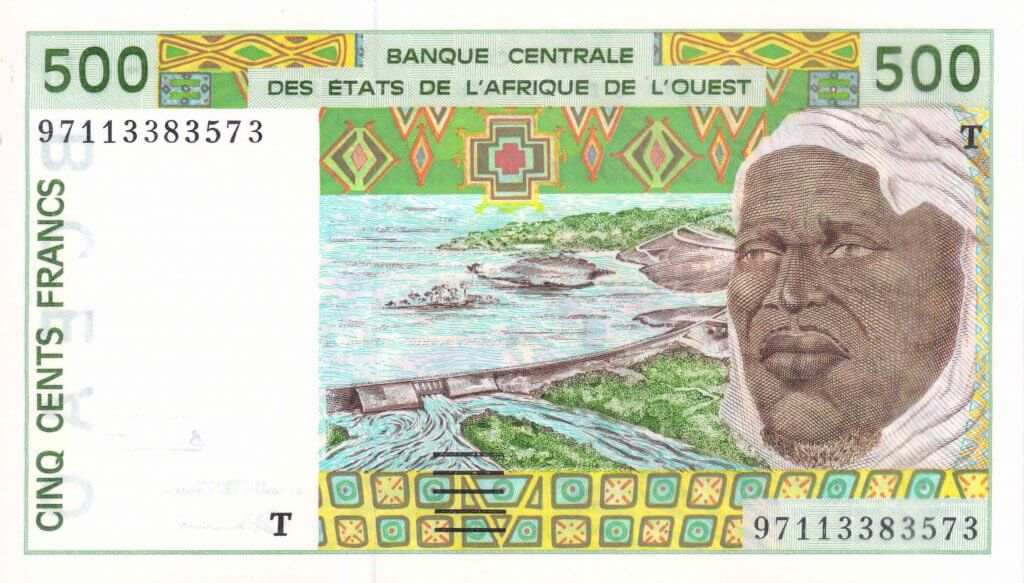 Togo T / West Africa States - 500 franks unc currency note - KB Coins ...