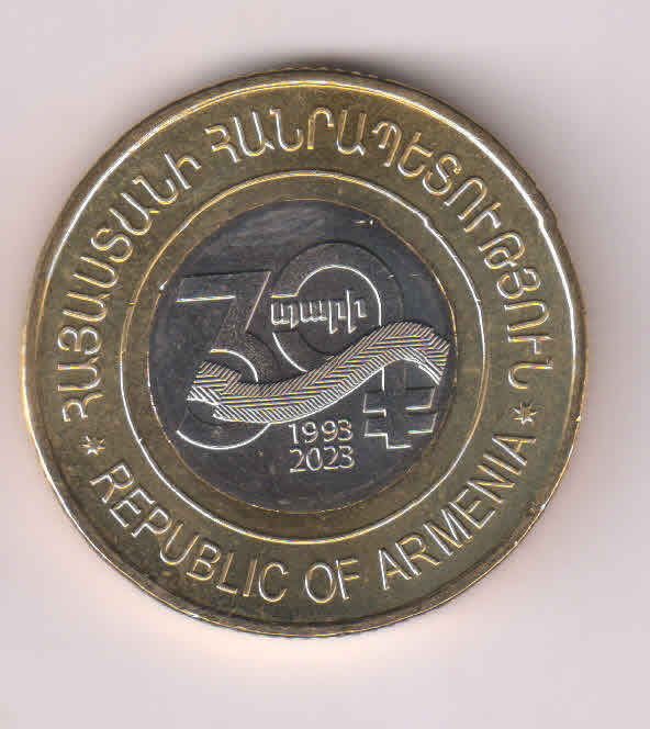 Armenia – 500 dram Commemorative issue 30th Anniversary of the Armenian ...