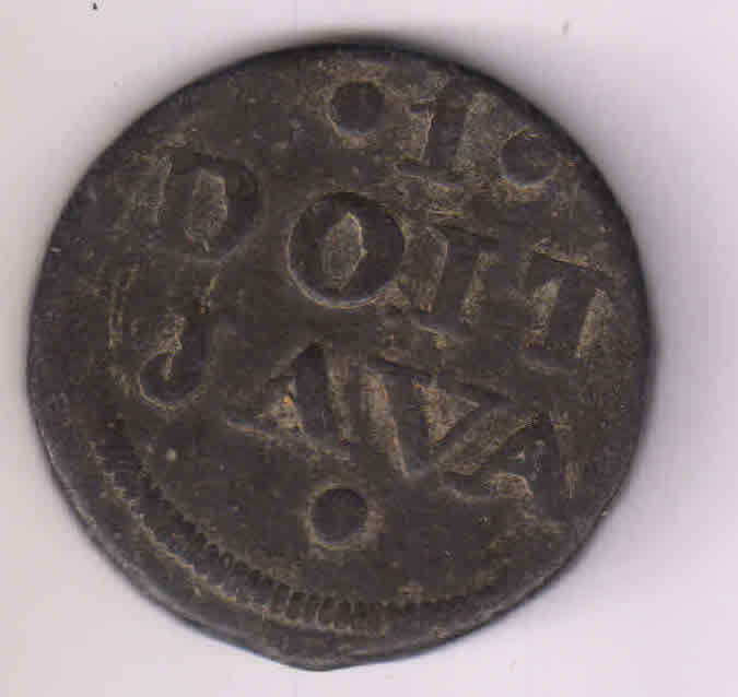 British East Indies › Java 1 Duit 1814 tin coin B5 - KB Coins & Currencies