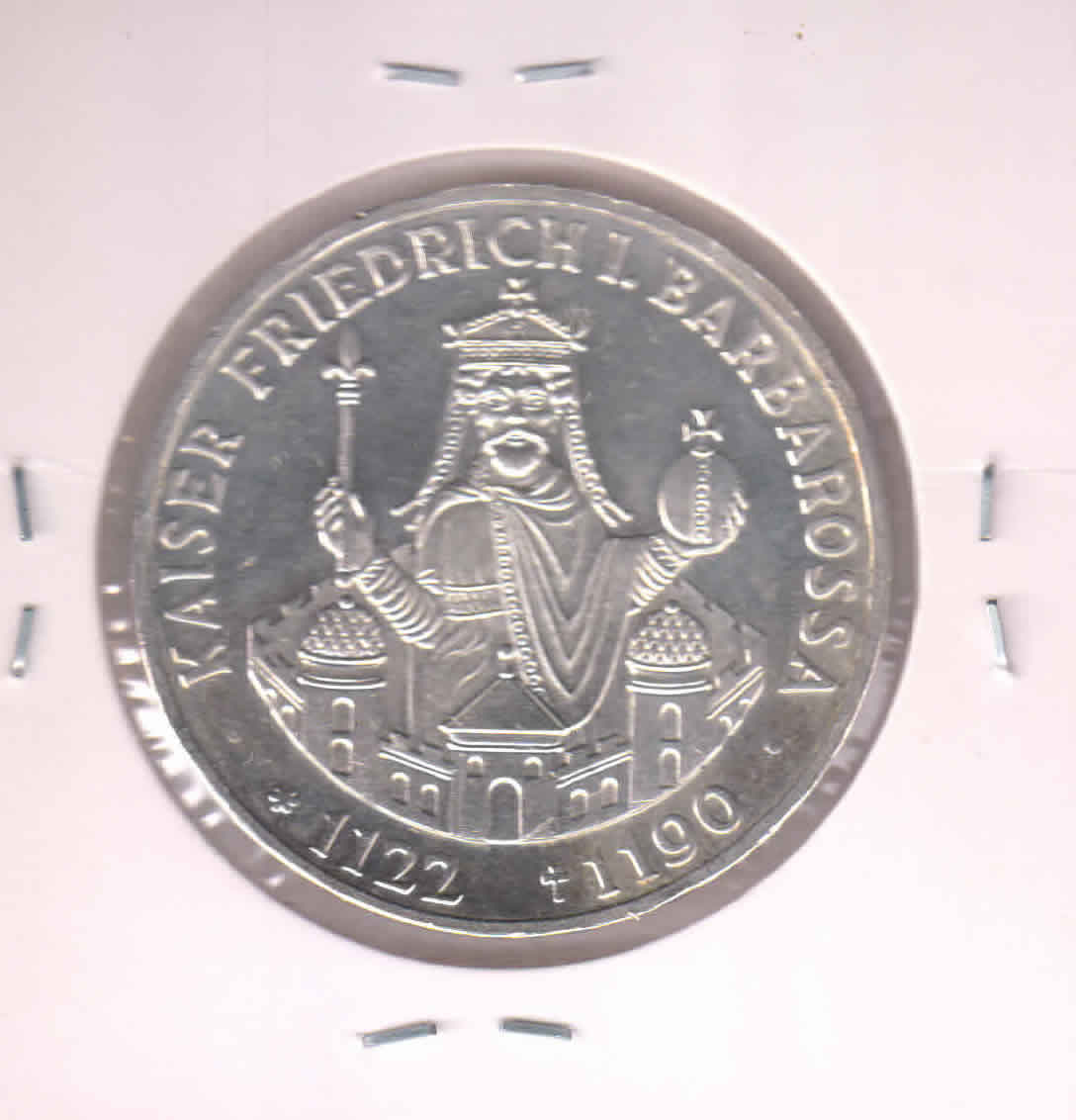 Germany, Federal Republic - 10 Deutsche Mark Frederick I. Barbarossa ...